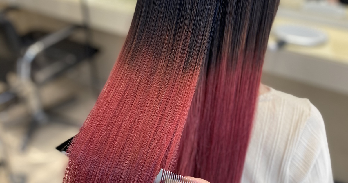 スーパーロングでレッドカラー♪ | 越谷の人気美容室liageはお得な情報が載ったブログを公開中